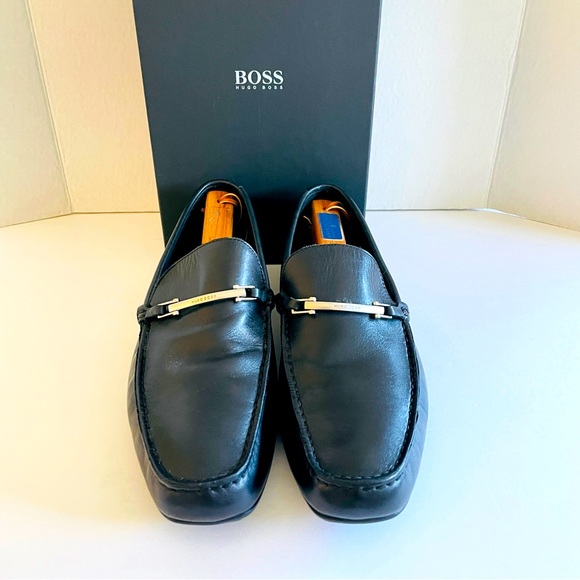 Hugo Boss | Shoes | Hugo Boss Doster Black Leather Loafer Size 2 | Poshmark
